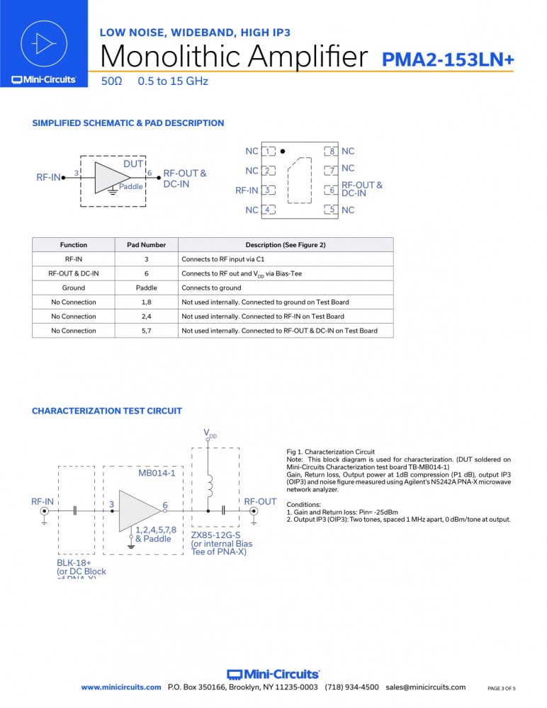 PMA2-153LN+ datasheet page 3
