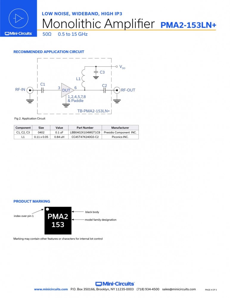 PMA2-153LN+ datasheet page 4