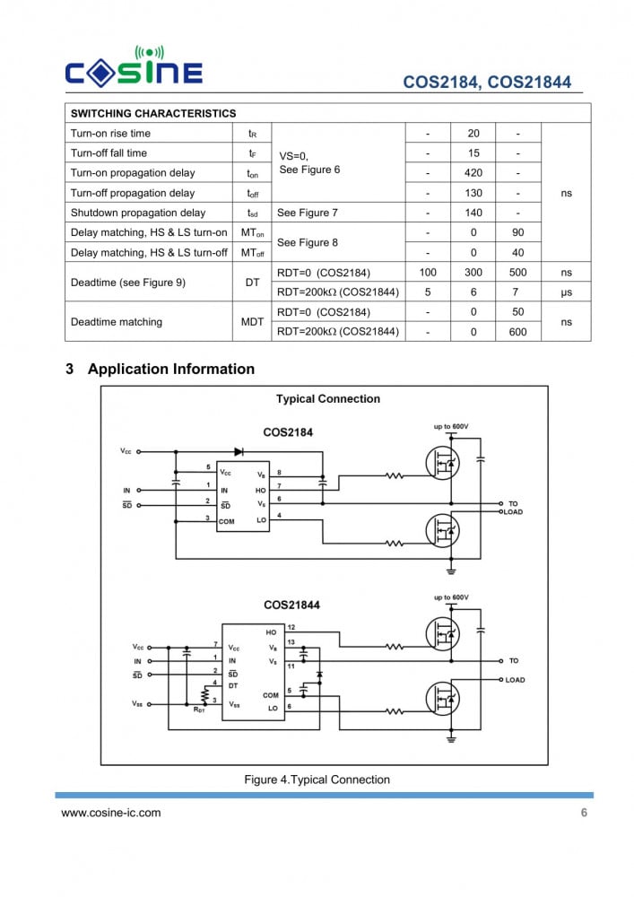 COS2184S datasheet page 6