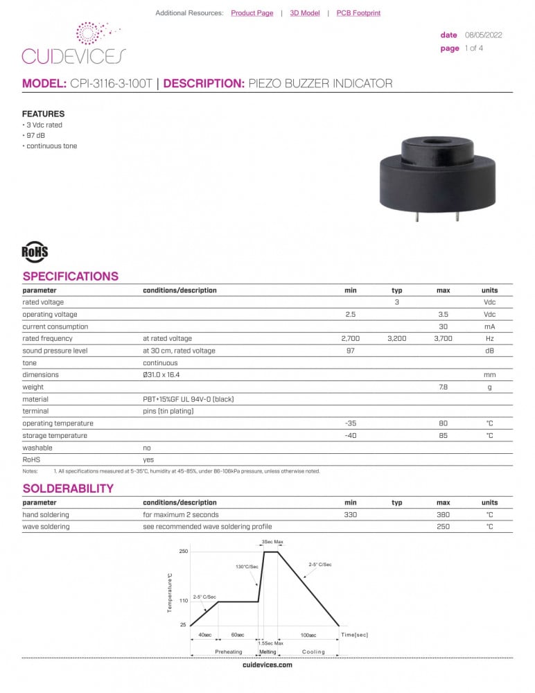 CPI-3116-3-100T datasheet page 1