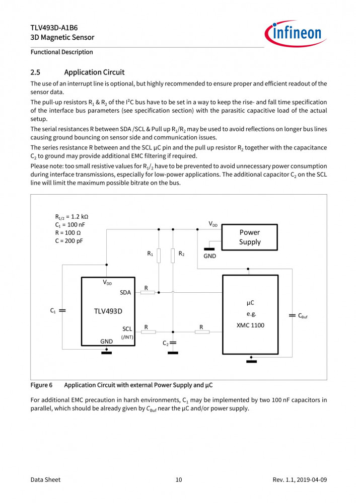 TLV493D-A1B6 datasheet page 10