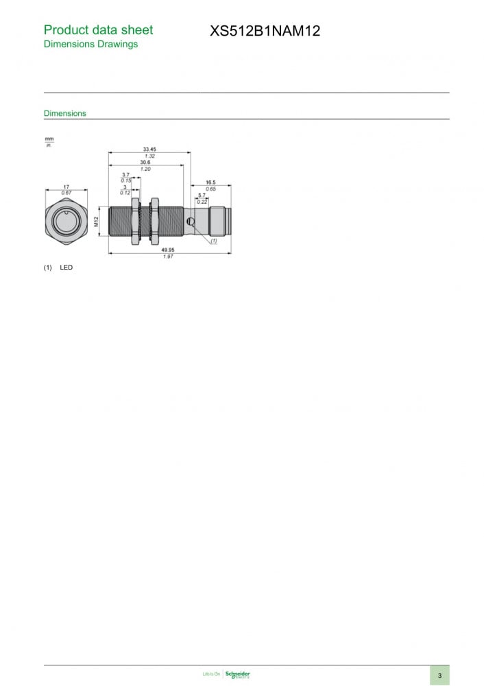 XS512B1NAM12 technical document page 3