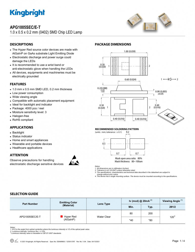 APG1005SEC/E-T datasheet page 1