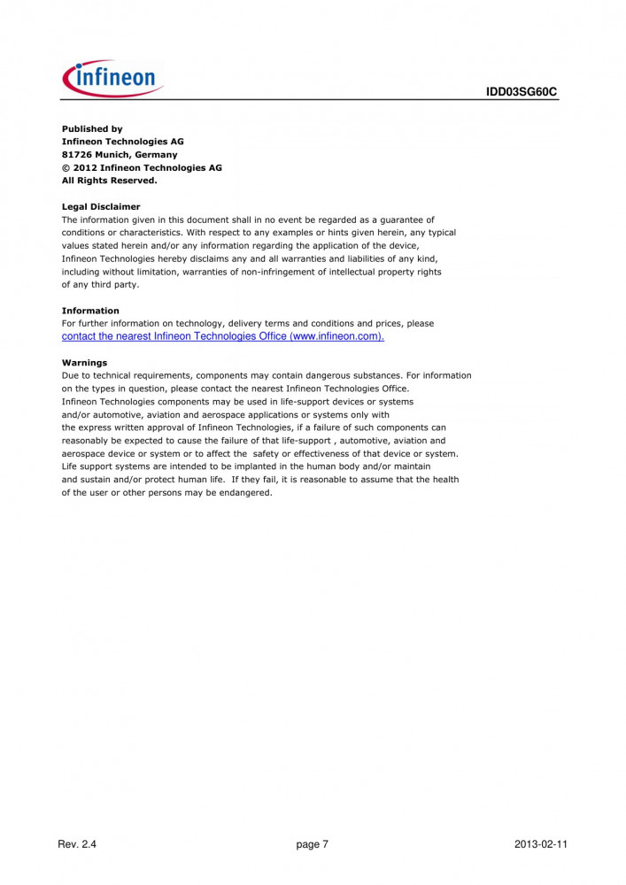 IDD03SG60CXTMA2 datasheet page 7