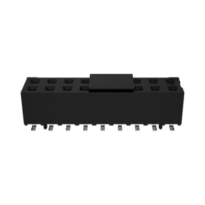 Milli-Grid Vertical Receptacle, 2.00mm Pitch, Dual Row, Surface Mount, Top/Bottom Entry, with Press-fit Plastic Pegs, with Cap, Tube, 0.38µm Gold (Au) Plating, 18 Circuits, Lead-Free for sale