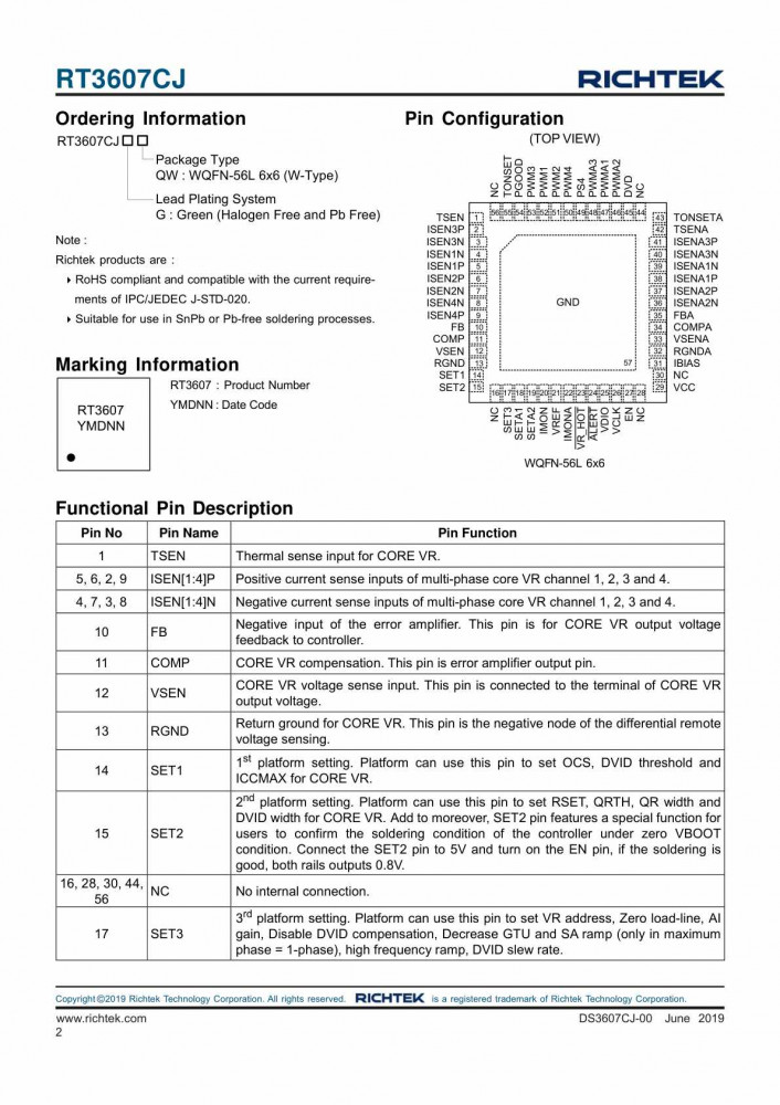 RT3607BC technical document page 2