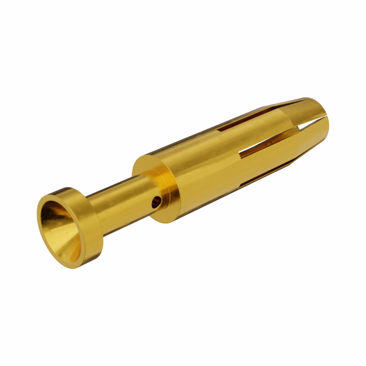 Heavy-Duty Turned Crimp Contact for 16A Inserts and Modules, Female, Gold  (Au) Plated Copper Alloy, 0.14-0.37mm² (26-22 AWG), 100 per Bag for sale