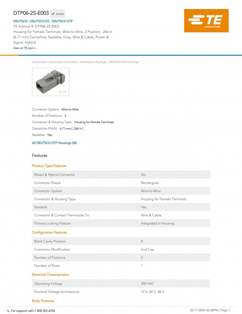 DTP06-2S-E003 technical document page 1