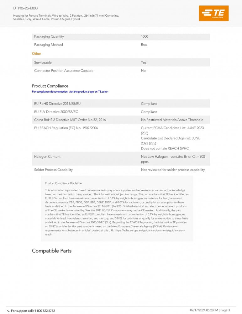 DTP06-2S-E003 technical document page 3