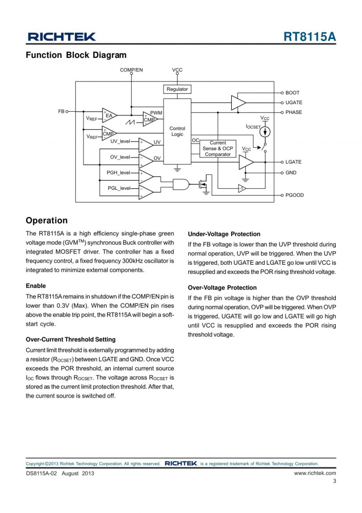 RT8115A datasheet page 3