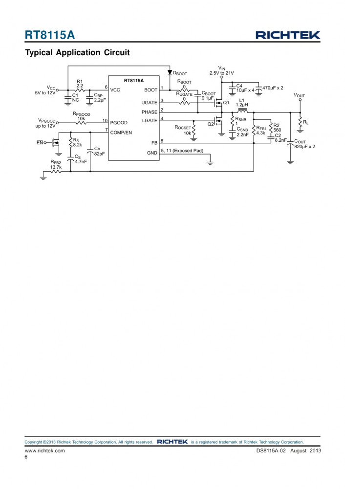 RT8115A datasheet page 6