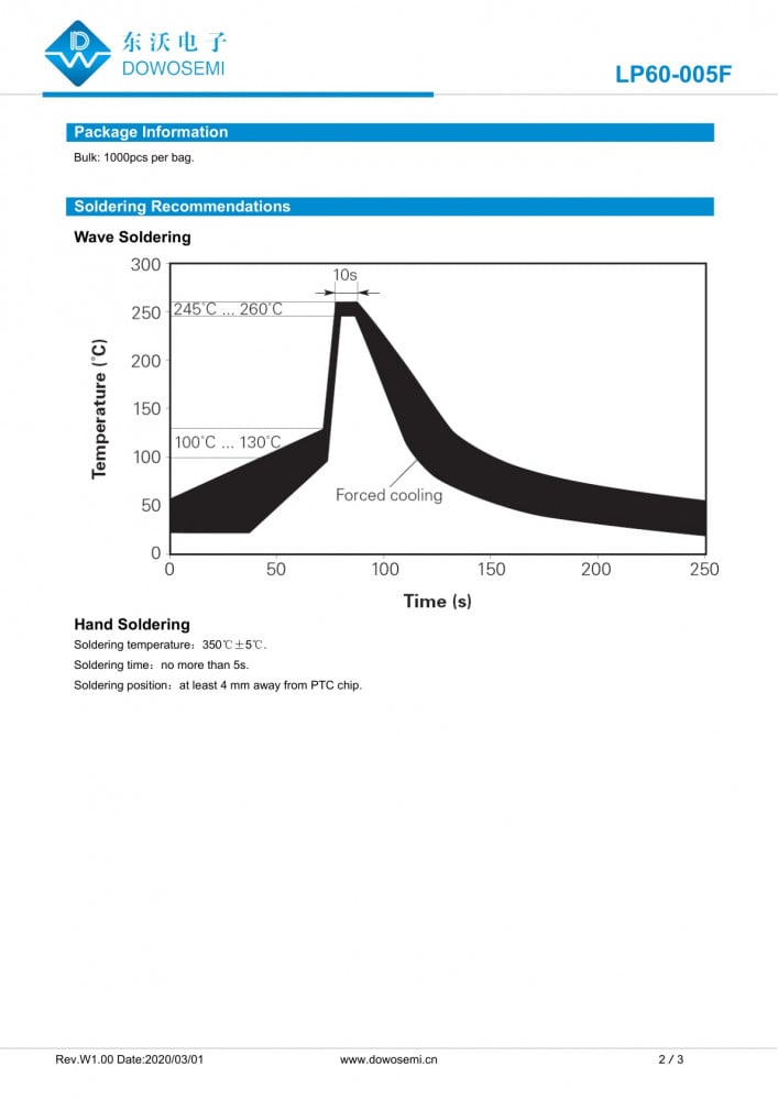 DOWO LP60-005F datasheet page 2
