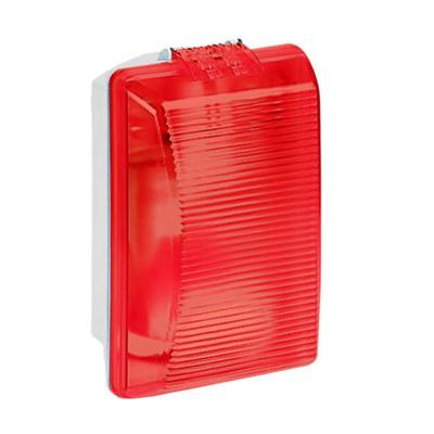 Bulkhead light Plexo - IP54 - IK08 - rectangular - 75 Wincandescent - red for sale