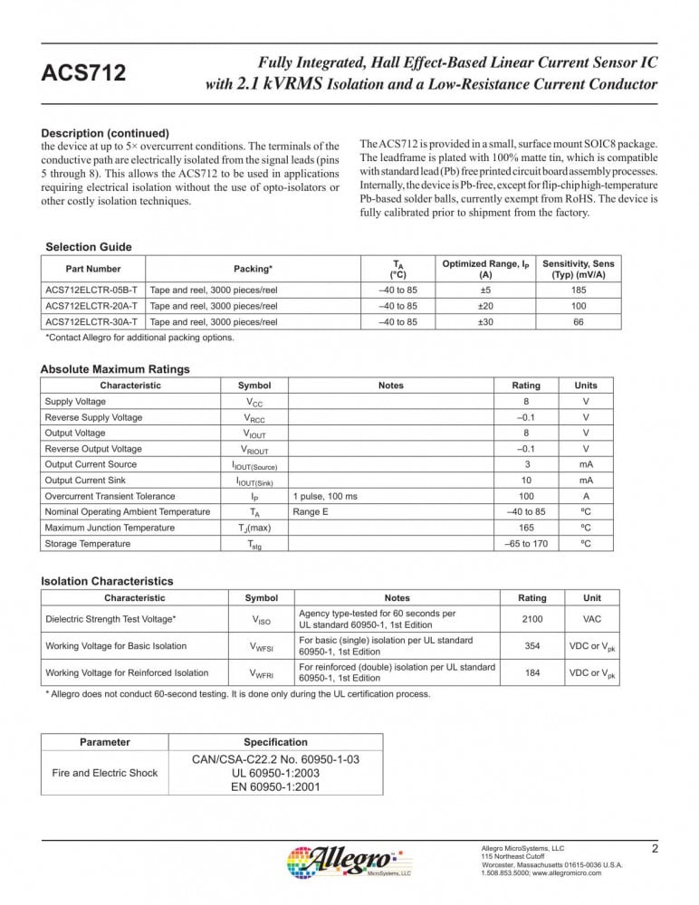 ACS712 datasheet page 2