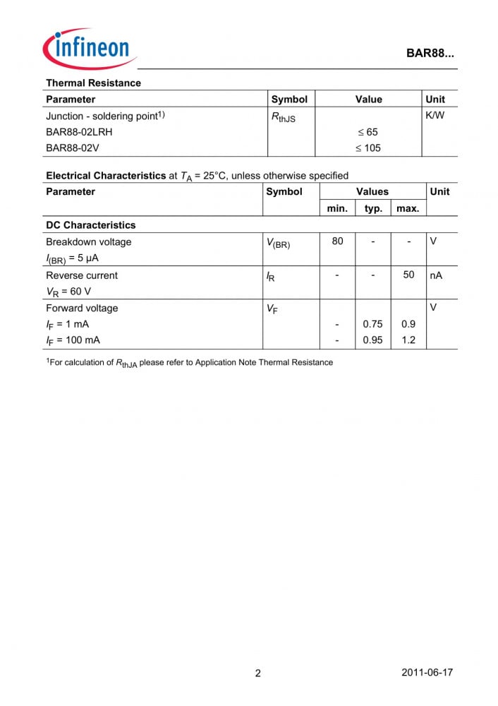BAR8802VH6327XTSA1 datasheet page 2