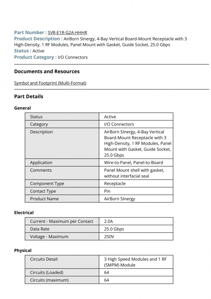 SVR-E1R-G2A-HHHR technical document preview, page 1
