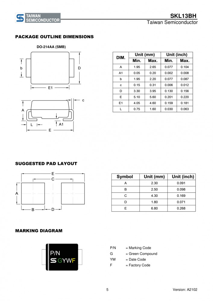 SKL13BH datasheet page 5