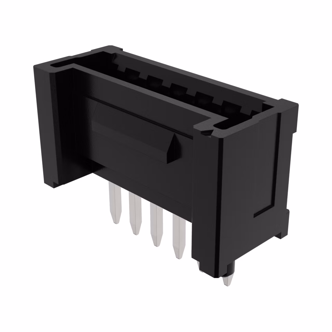 1.25mm Pitch, Micro-Lock Plus PCB Header, Single Row, Vertical, Through Hole, Tin-Bismuth Plating, Positive Lock, 6 Circuits, Low-Halogen, Black for sale