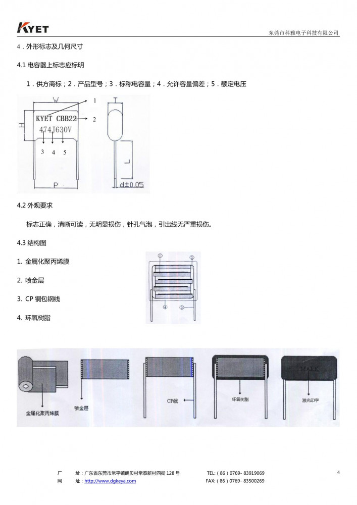 KYET MPP105J2S1006 specification page 4