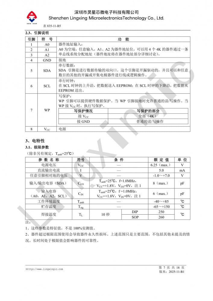 24C04N(LX) datasheet page 7
