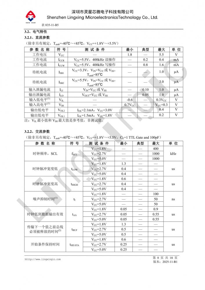 24C04N(LX) datasheet page 8
