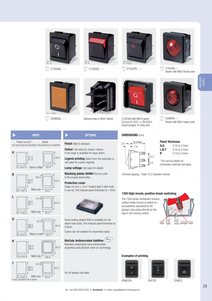 Bulgin C1553PBNAW datasheet page 2