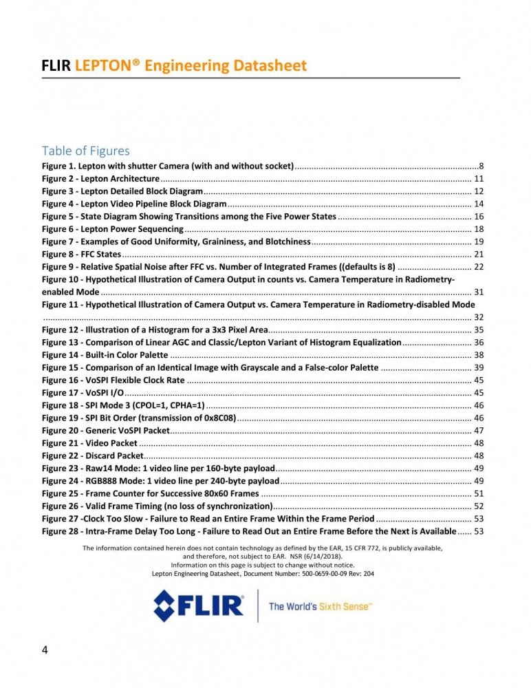 FLIR Lepton datasheet page 4