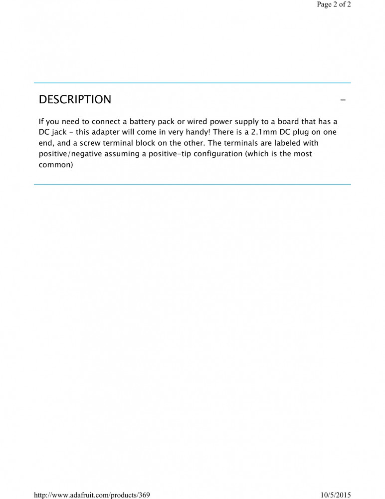 Adafruit 369 technical document page 2