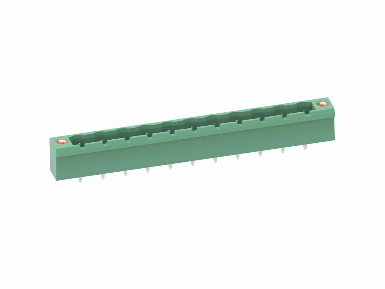 7.62mm Pitch Eurostyle Right-Angle PCB Header, Open Ends, 11 Circuits