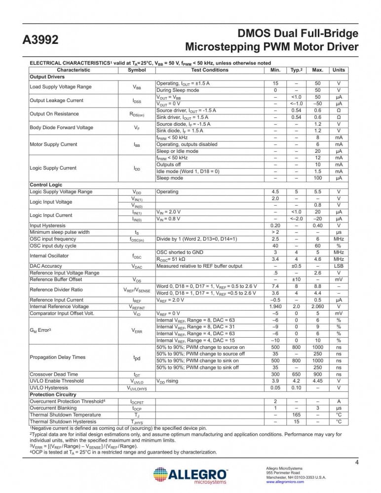 A3992 datasheet page 4