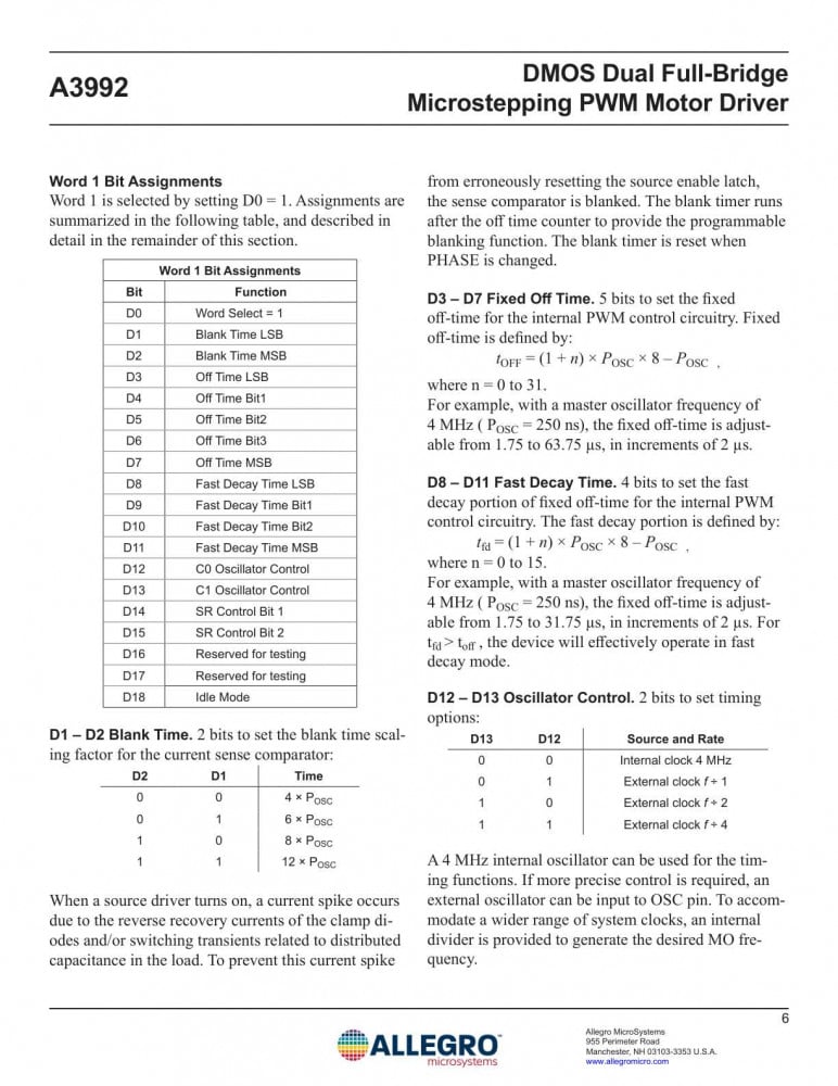 A3992 datasheet page 6
