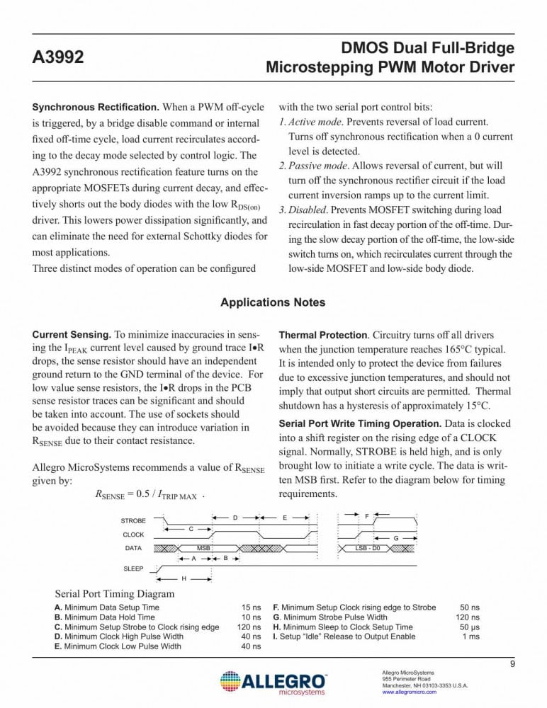 A3992 datasheet page 9