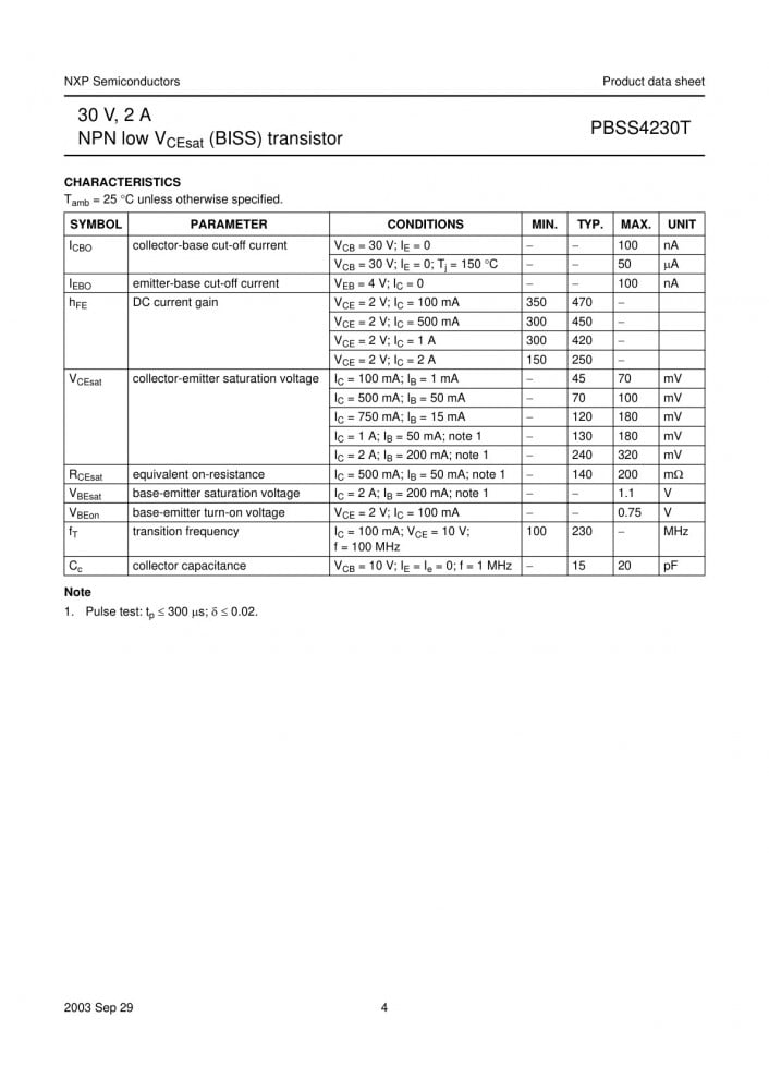 PBSS4230T datasheet page 5