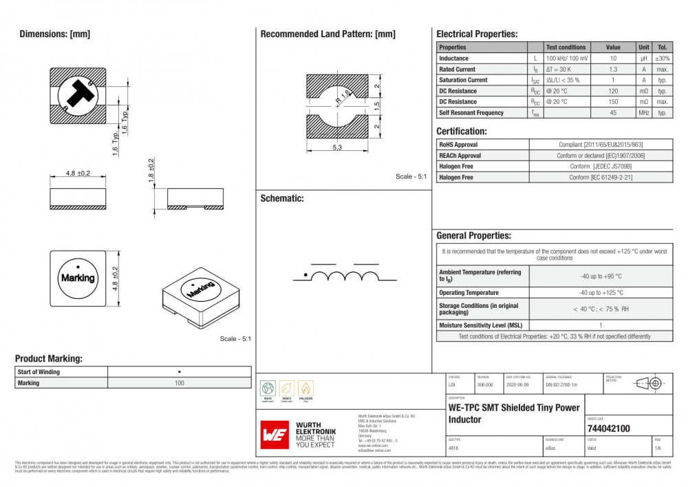 744042100 technical document page 1