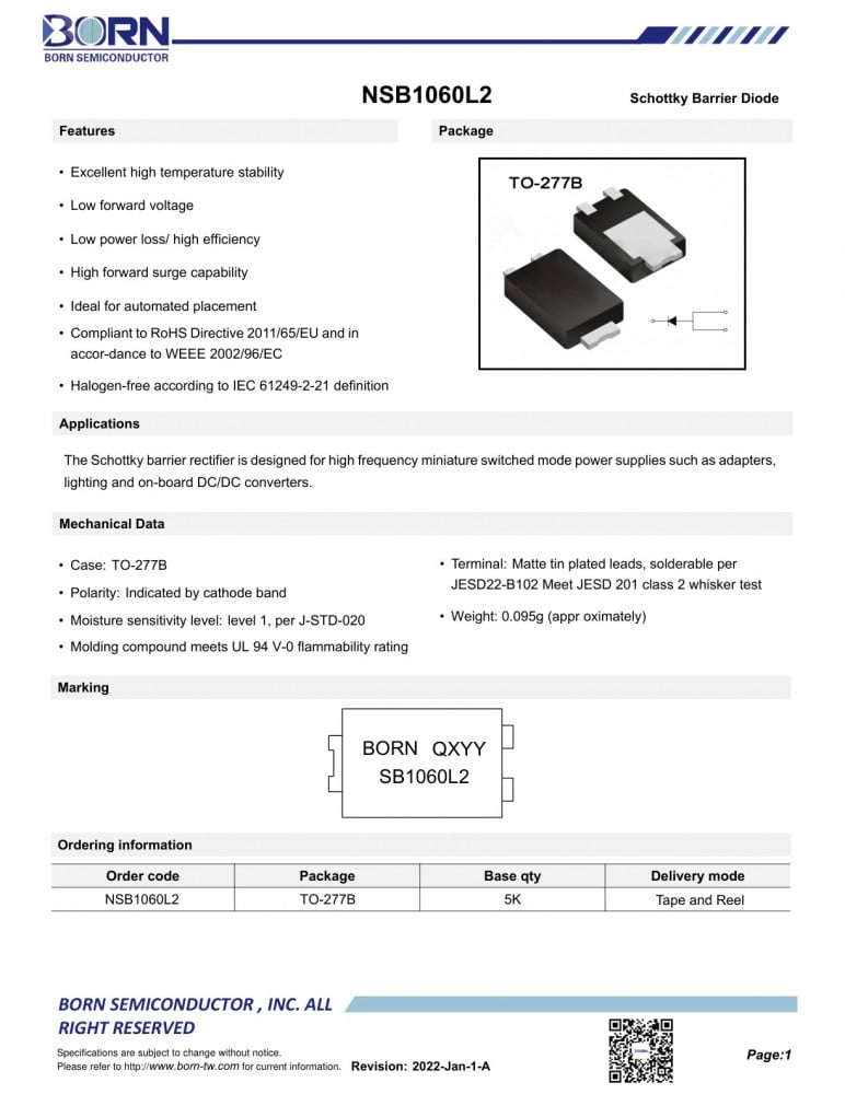 NSB1060L2 datasheet page 1