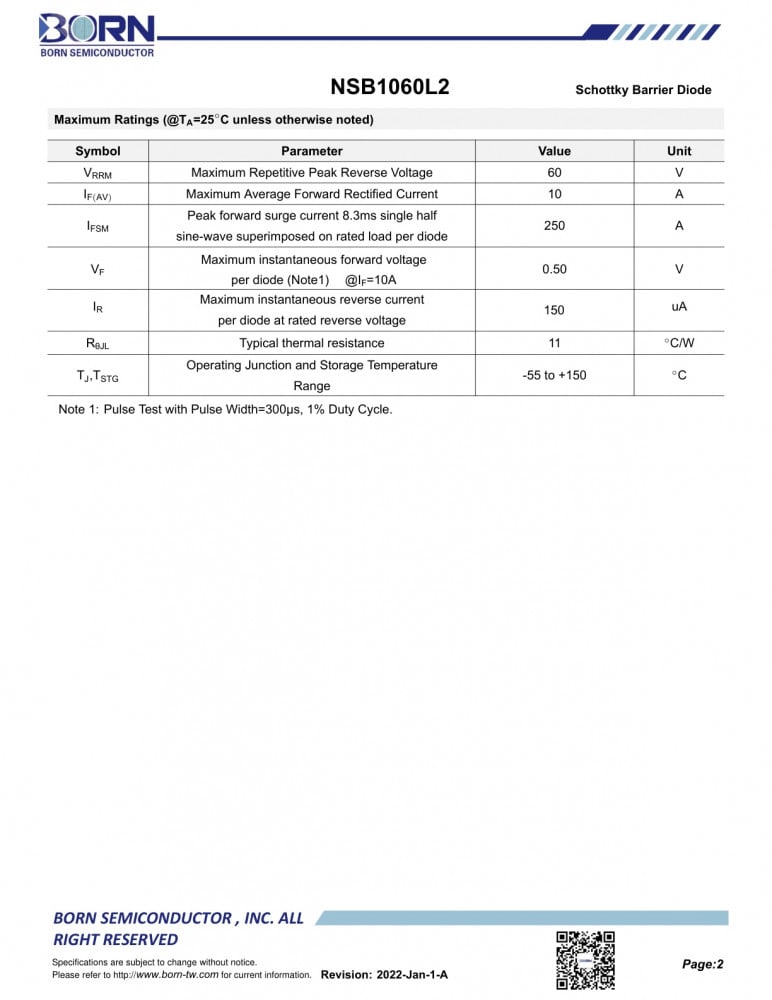 NSB1060L2 datasheet page 2