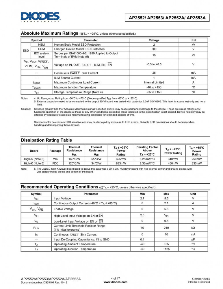AP2553W6-7 datasheet page 4