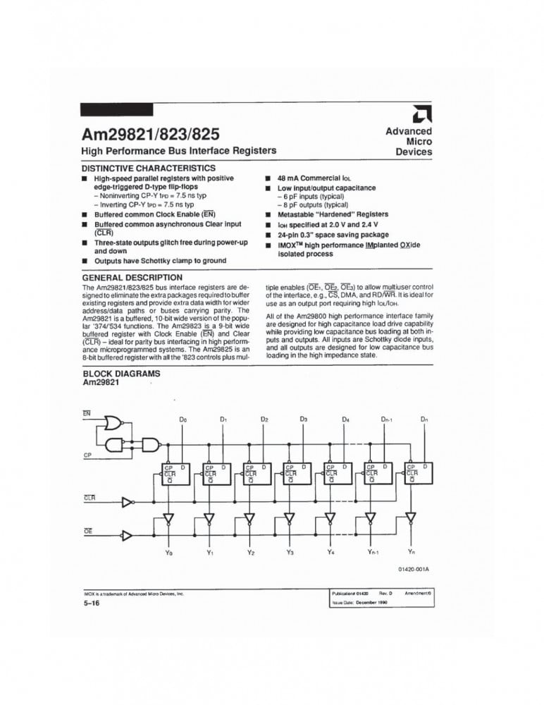 AM29825 datasheet page 2