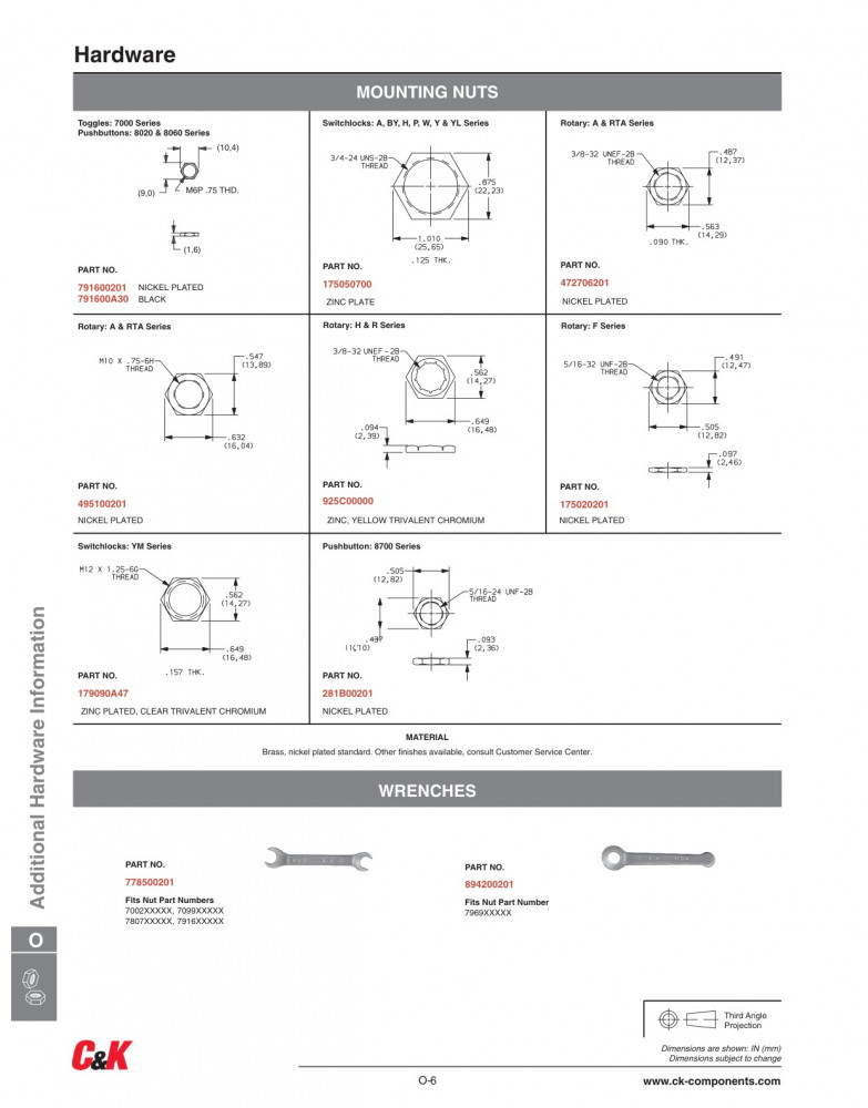 C&K mounting hardware document page 5