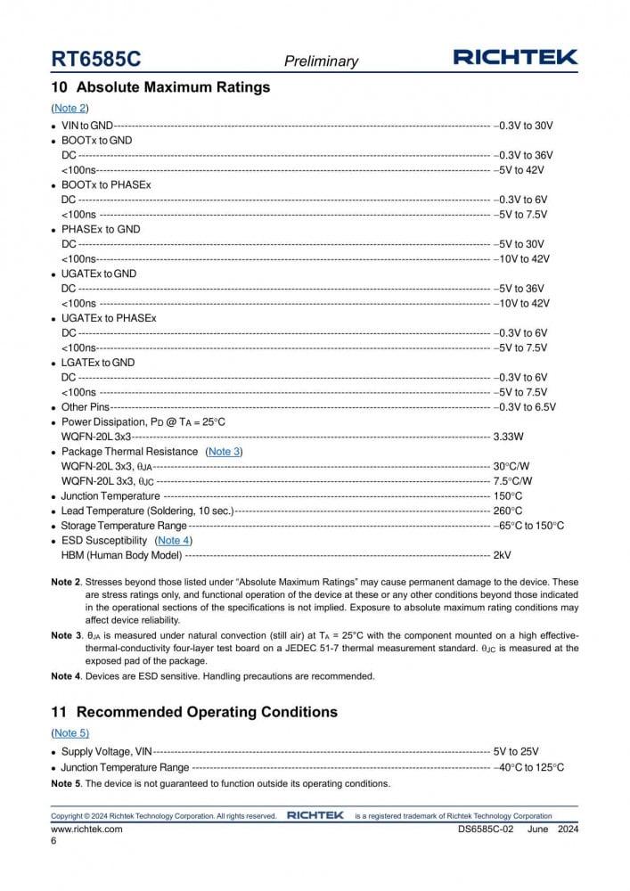 RT6585C datasheet page 6