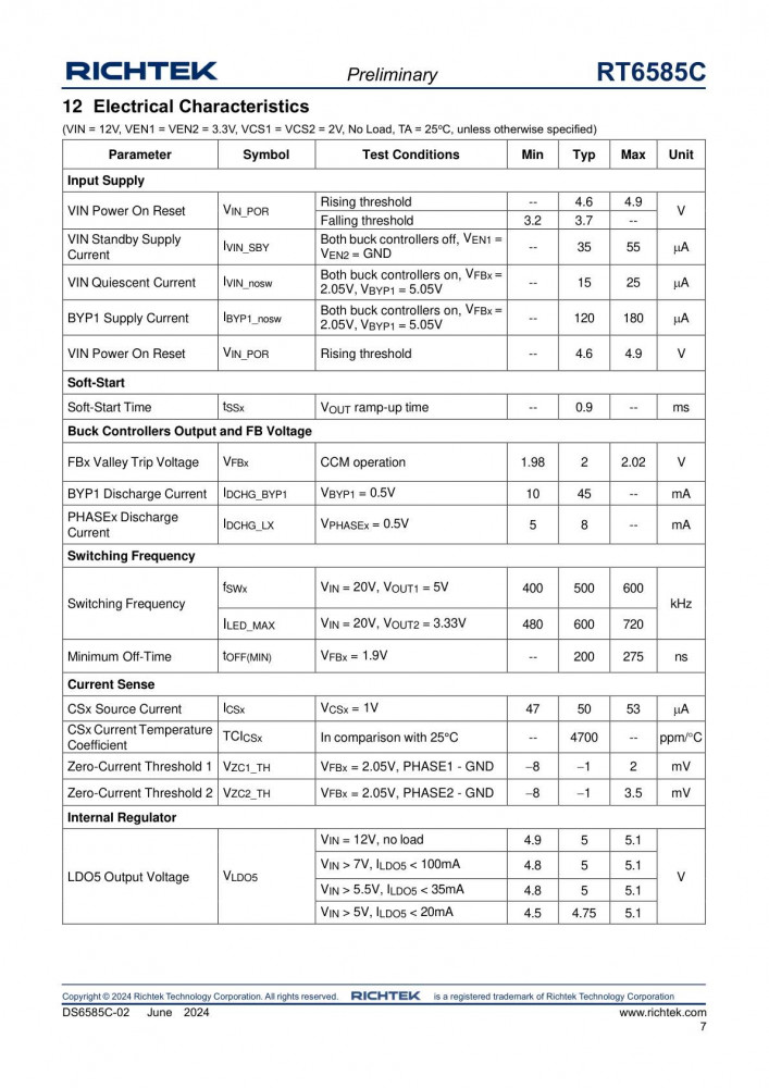 RT6585C datasheet page 7