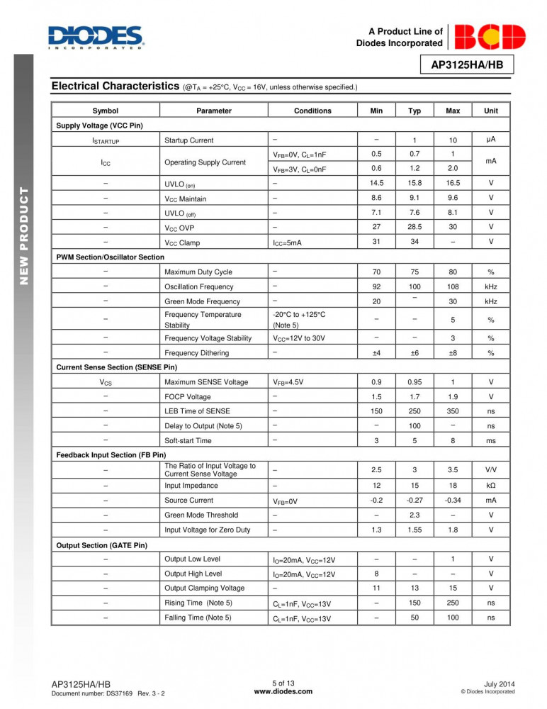 AP3125HAKTR-G1 datasheet page 5
