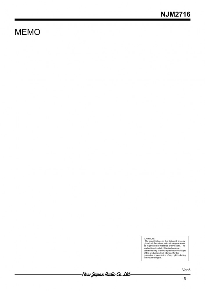 NJM2716 datasheet page 5
