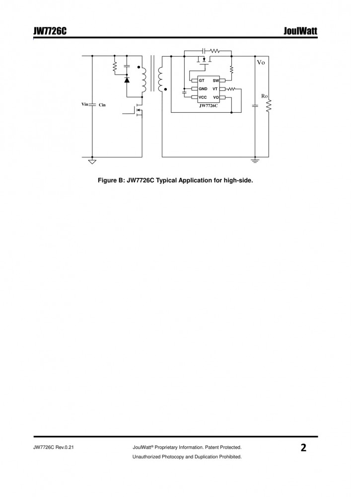 JW7726C datasheet page 2