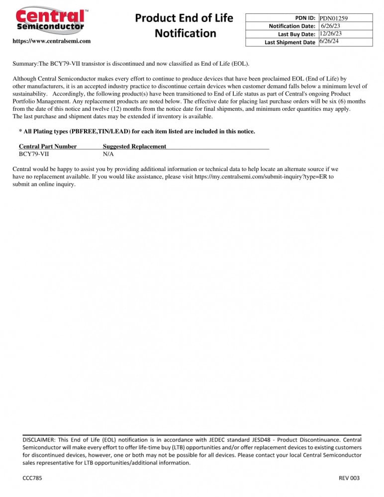 BCY79-X PBFREE datasheet page 5