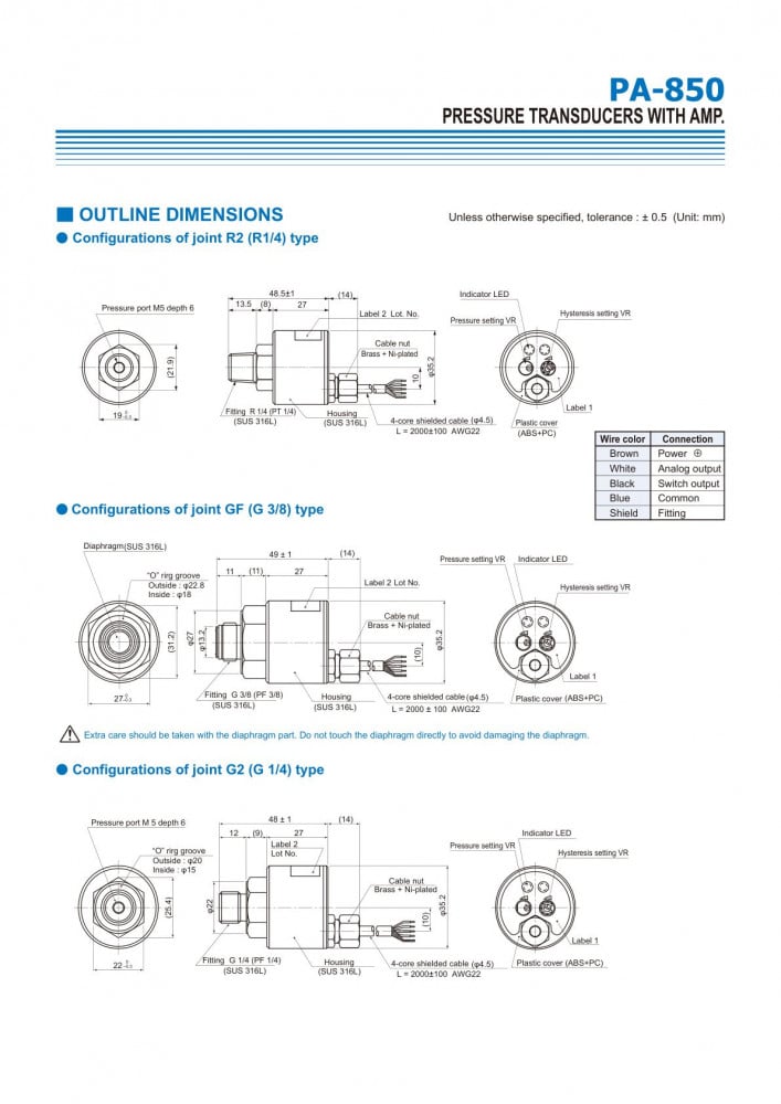 PA-850 technical document page 4