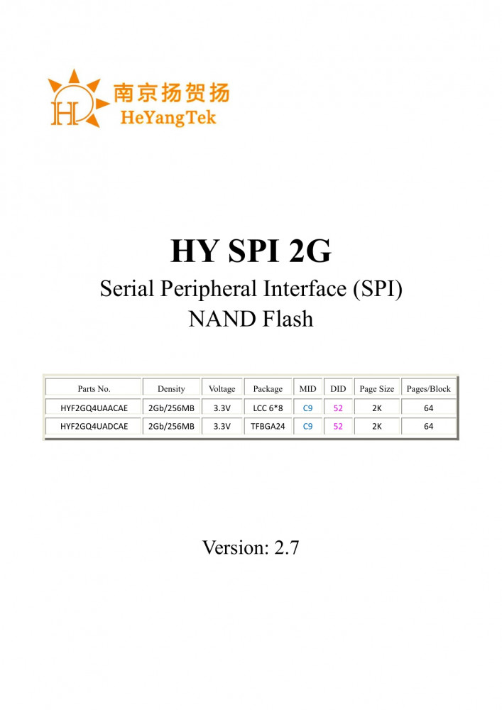 HYF2GQ4UAACAE datasheet page 1