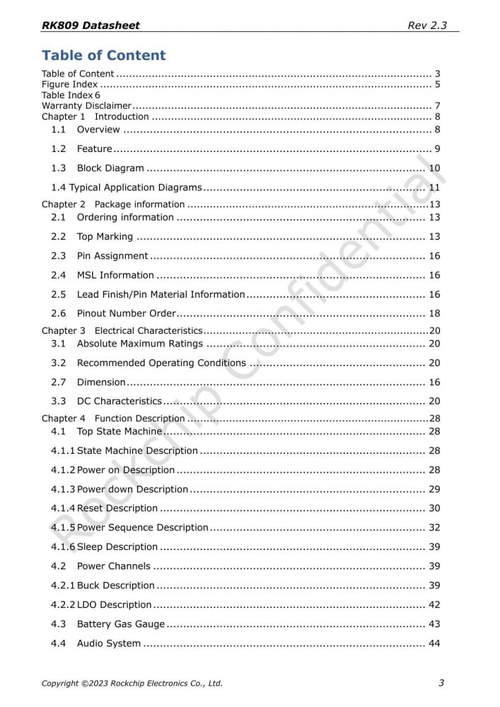 RK809 datasheet page 3