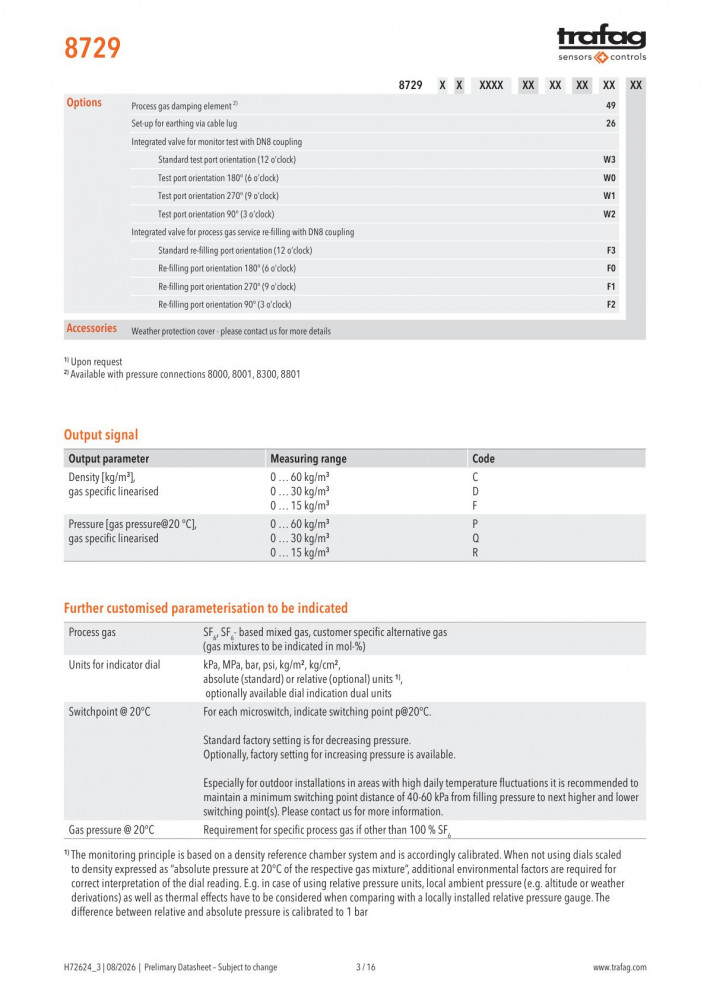 Trafag 8729 technical document page 3