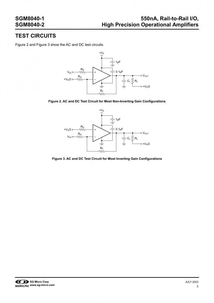 SGM8040 datasheet page 5